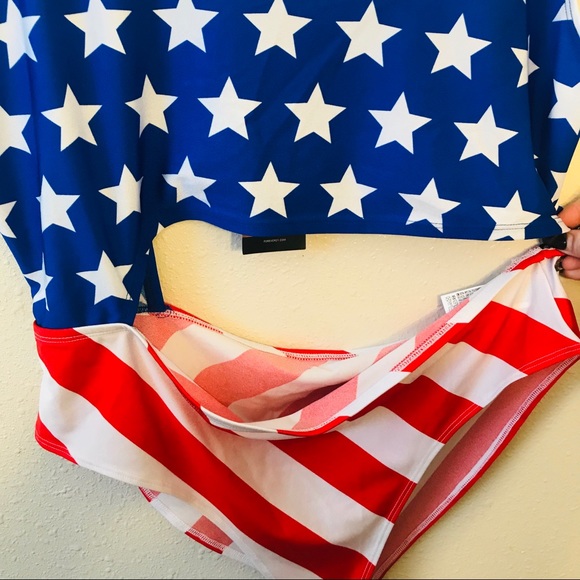 Forever 21 | Swim | 525 Patriotic American Flag Monokini Plus X 3x ...